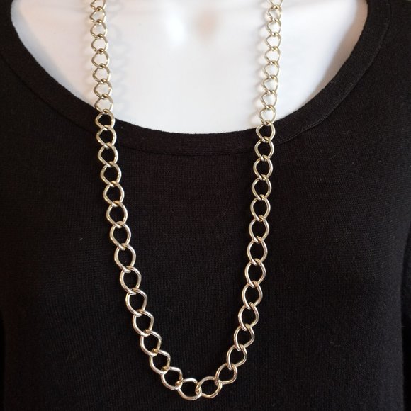 Jewelry | Heavy Chain Link Silver Tone Large Clasp 28 Necklace Item 92 ...